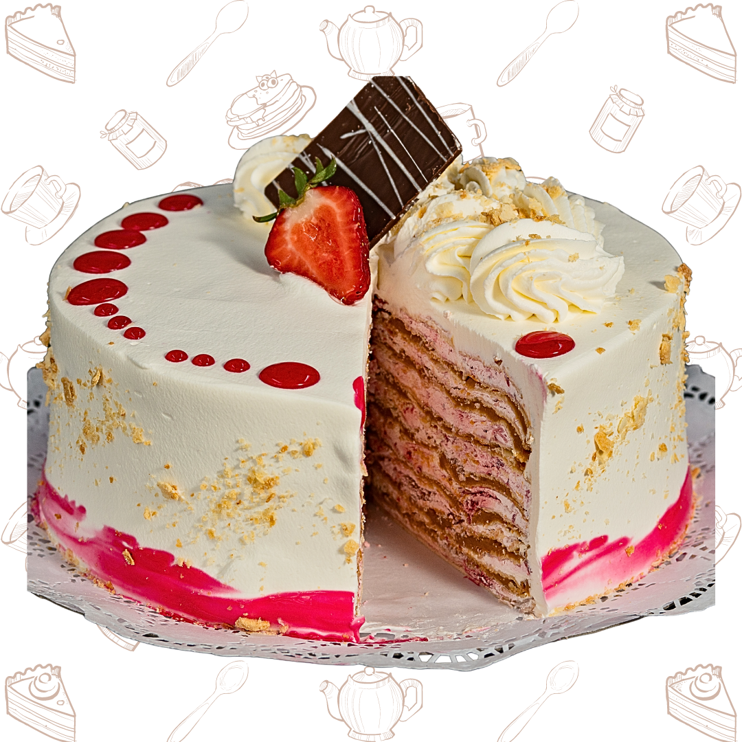 Torta Pompadour Frambuesa – Fany's Bakery - Pasteleria Fany